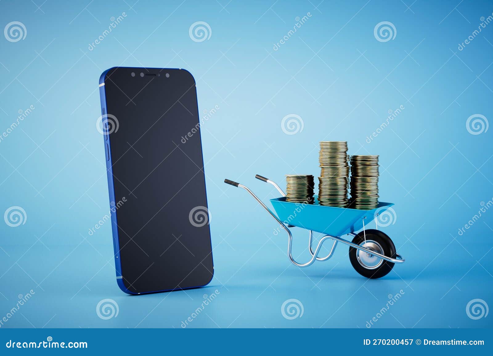 Good Earnings on the Internet. a Smartphone Next To a Construction ...