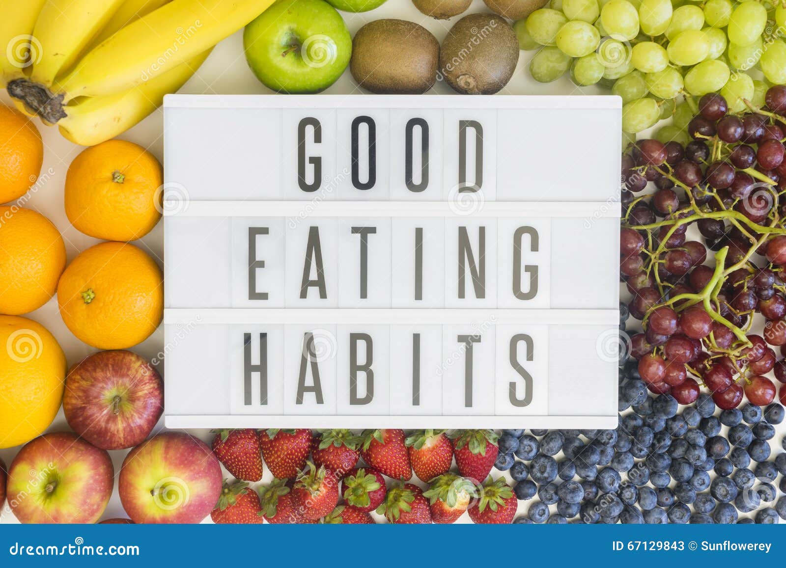 Good Eating Habits with Fruit Stock Image - Image of view, concept ...