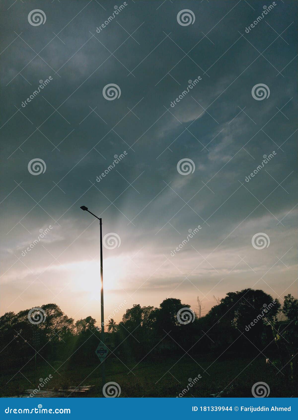 Good Evening Image Wonderful Lamp Post Stock Photo - Image of wonderful ...