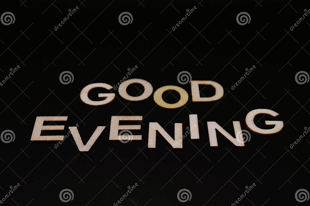 Good evening write stock image. Image of evening, brand - 358211075