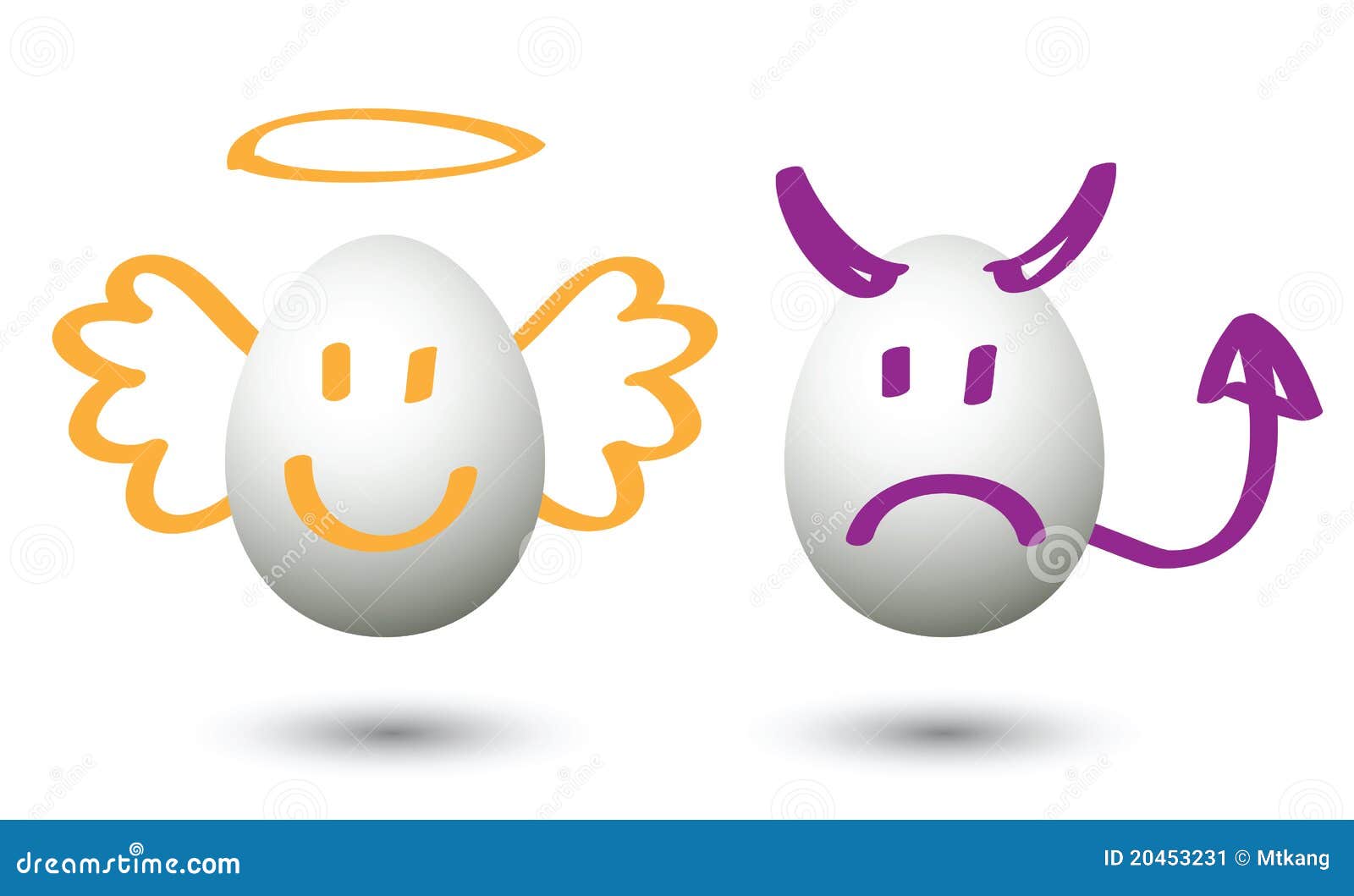 Good and evil stock illustration. Illustration of cartoon - 20453231