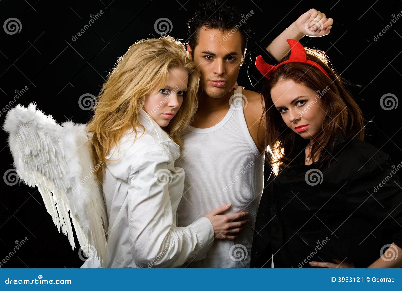Good and Evil stock image. Image of adversary, expression - 3953121