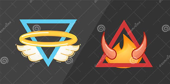 Good and Evil Concept, Contrast of Opposite Stock Vector - Illustration ...