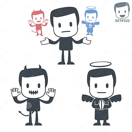 Good and Evil. Icon Man. Set#022 Stock Vector - Illustration of ...