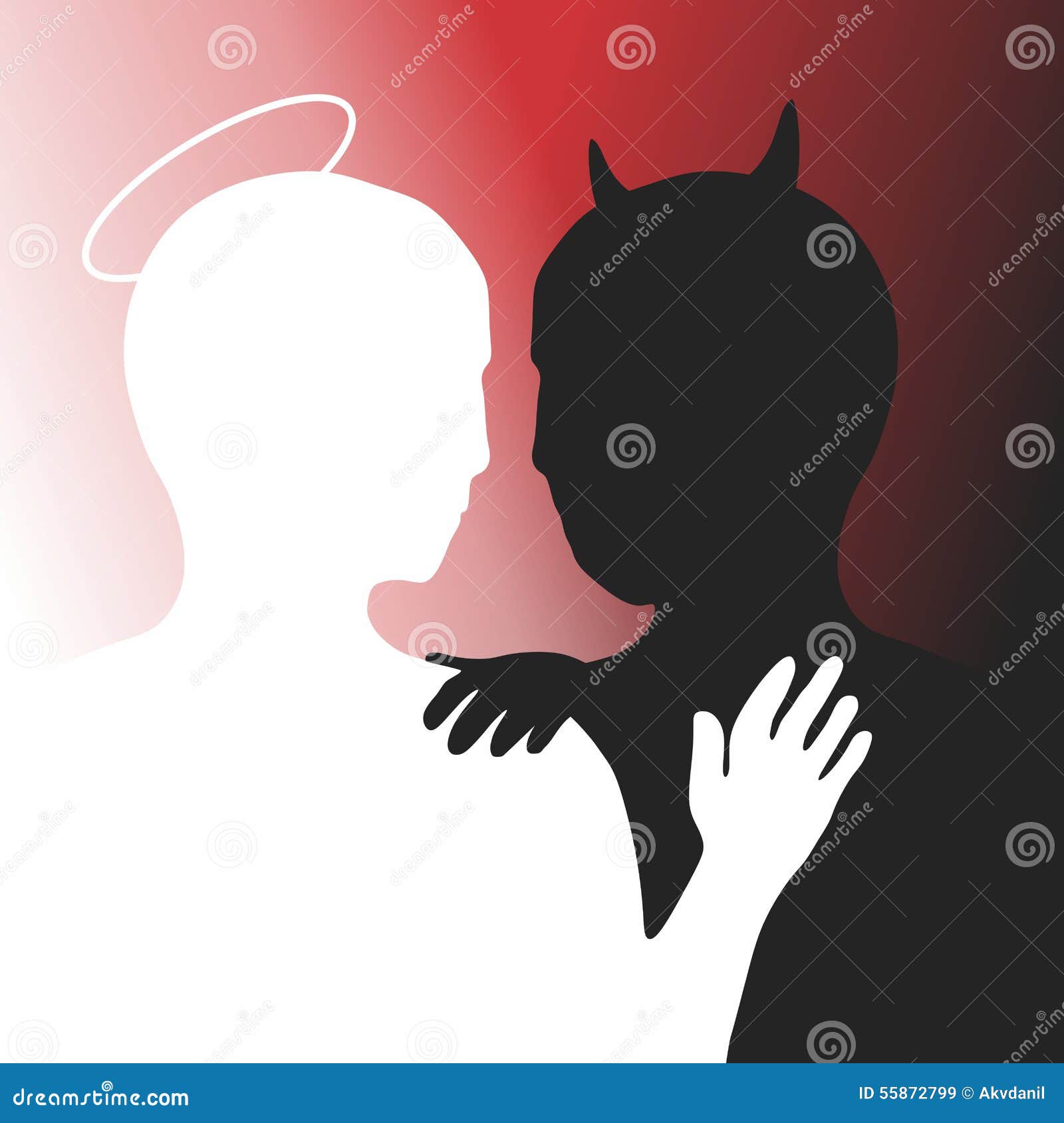 Good and evil stock vector. Illustration of truth, together - 55872799