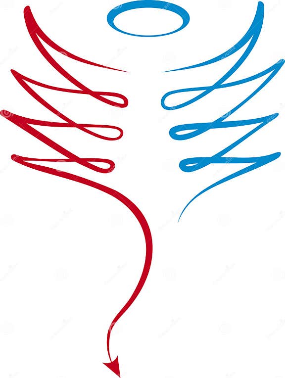 Good-evil (vector) stock vector. Illustration of blue - 3170804