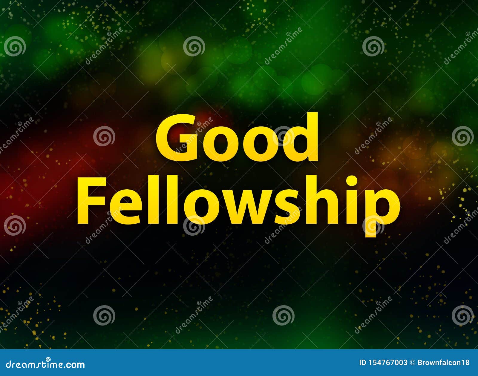 Good Fellowship Abstract Digital Banner Yellow Background Stock Image ...