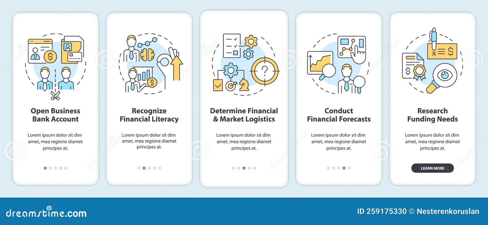Good Financial Management for Startup Onboarding Mobile App Screen ...