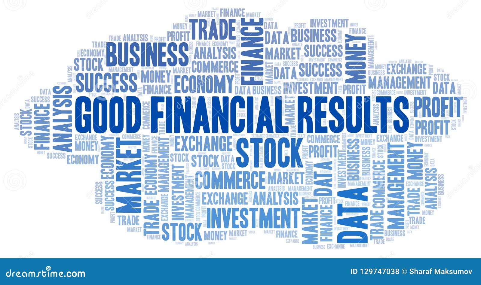 Good Financial Results Word Cloud. Stock Illustration - Illustration of ...