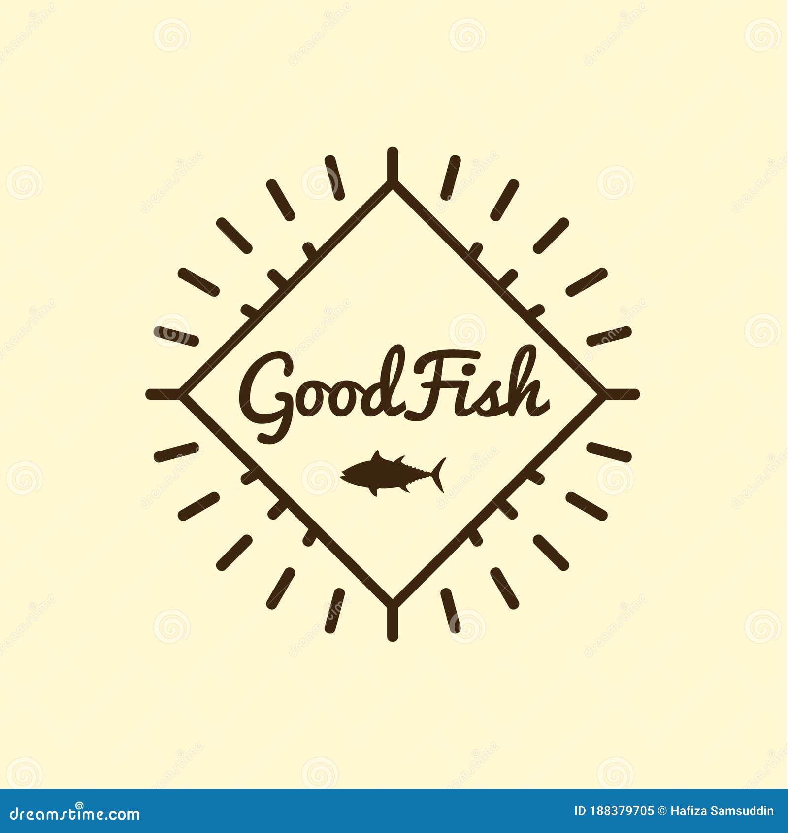 Good Fish Label. Vector Illustration Decorative Design Stock Vector ...