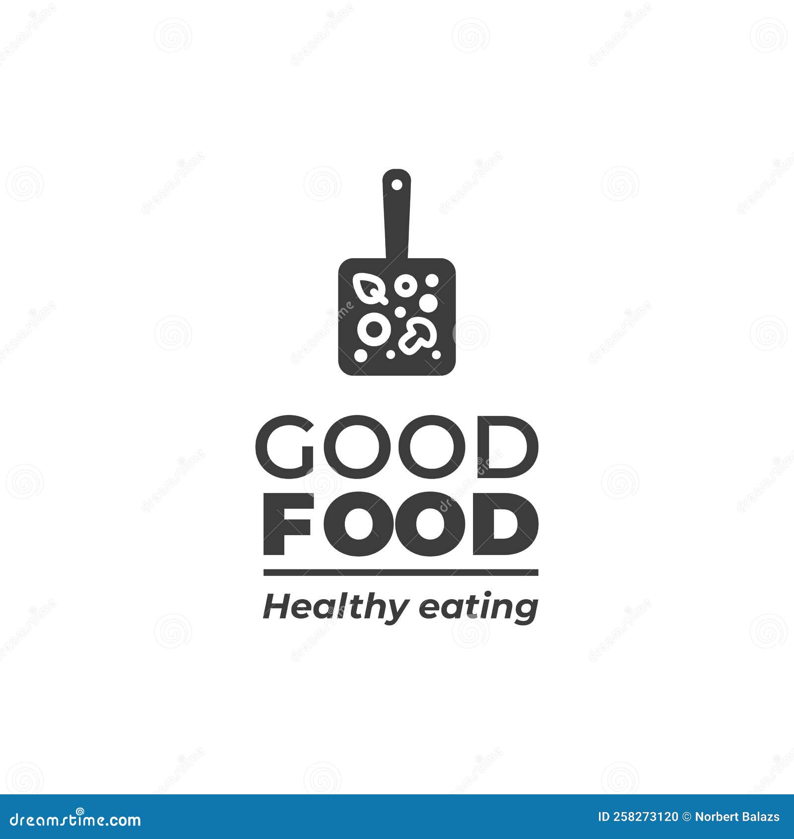 Good Food Logo Template. Square Plate with Vegetables Stock Vector ...