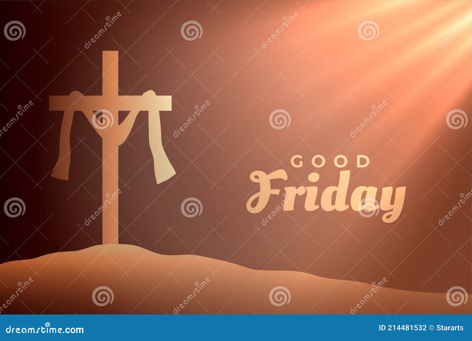 Good Friday Heavenly Scene with Glowing Light Rays Stock Vector ...