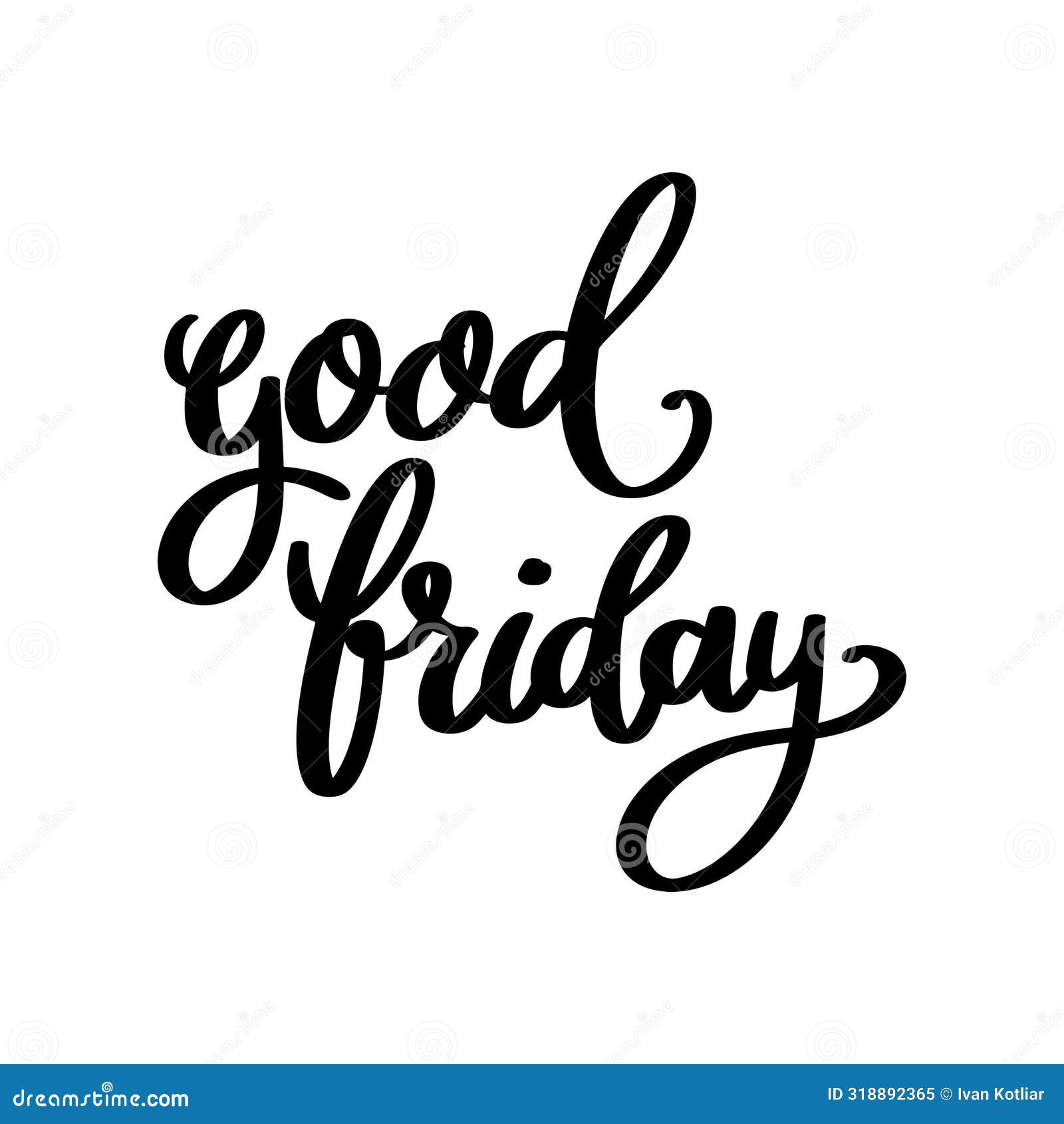 Good Friday. Lettering Phrase Isolated on White Background Stock Vector ...