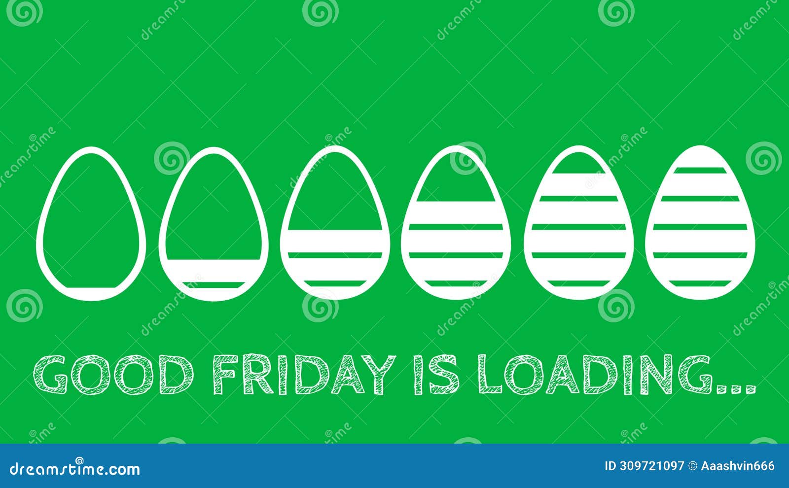 Good Friday is Loading Progress in Easter Eggs on Green Screen Stock ...