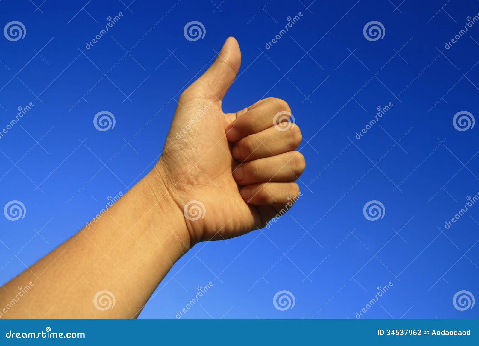 Good hand in blue sky stock photo. Image of clear, front - 34537962