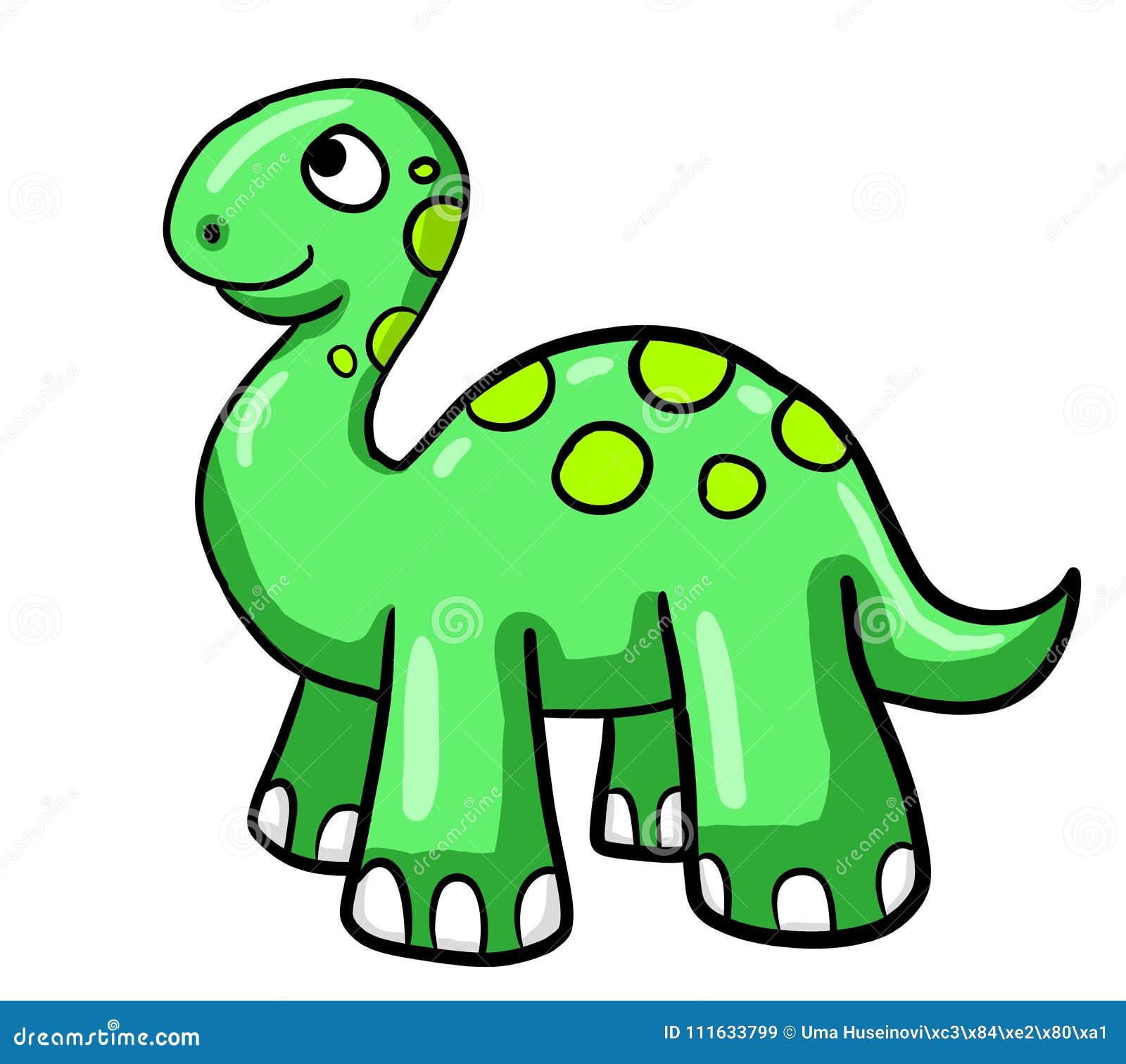 Good Happy Green Dinosaur stock illustration. Illustration of cute ...