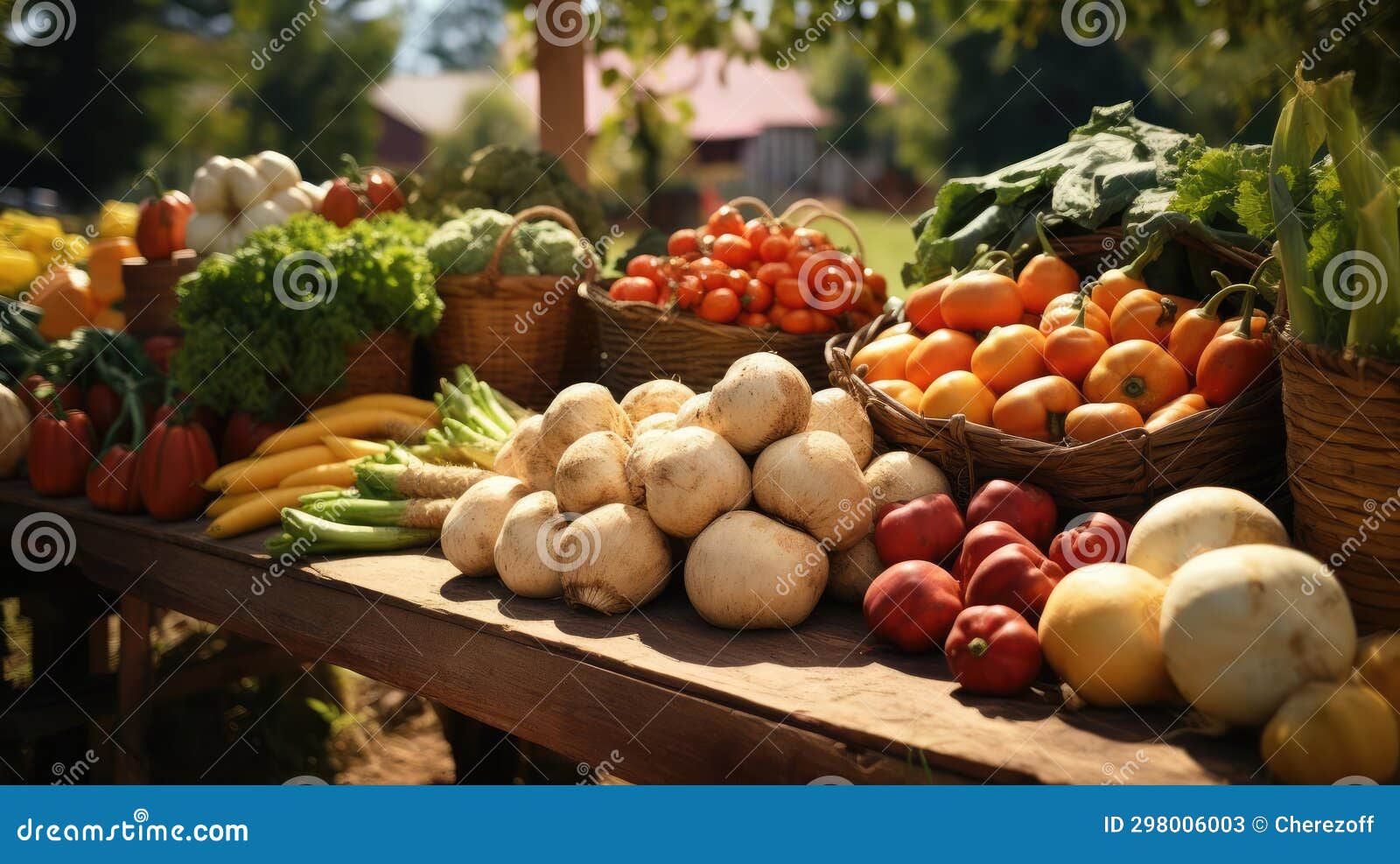 Good Harvest of Vegetables on the Farm Stock Illustration ...