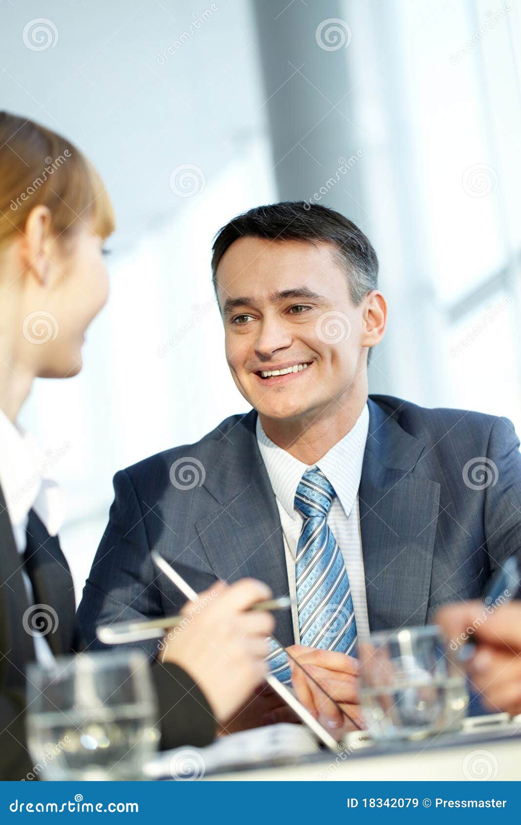 Good-humored chief stock image. Image of corporate, male - 18342079