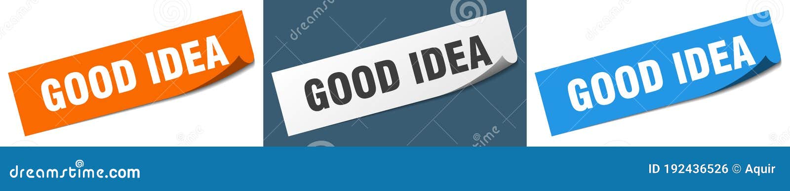 Good Idea Banner. Good Idea Speech Bubble Label Set. Stock Vector ...