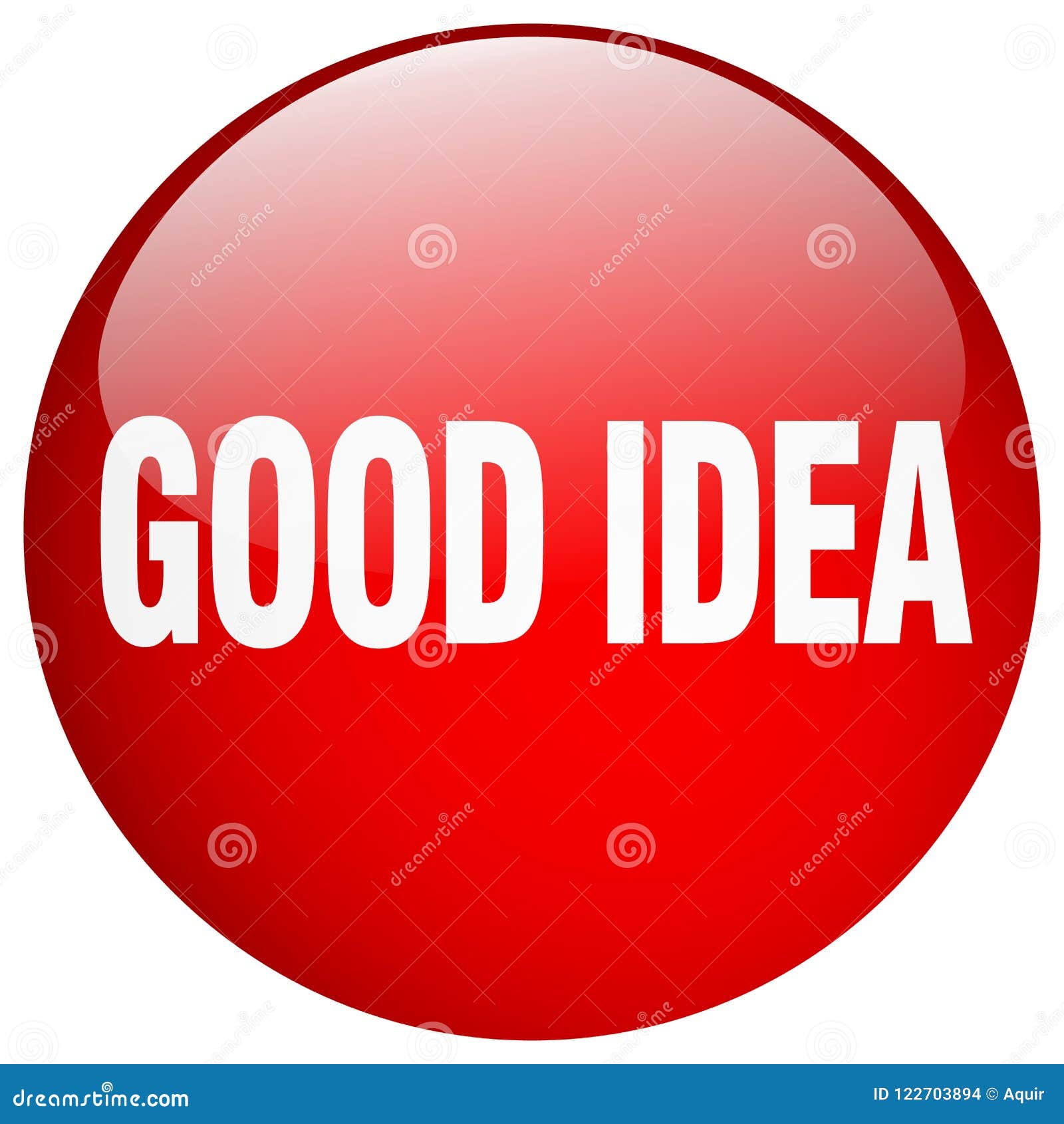 Good idea button stock vector. Illustration of template - 122703894