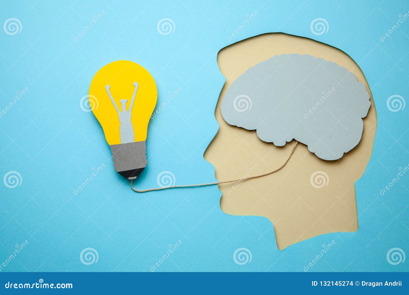 Good Idea. the Human Brain Creates Ideas Stock Photo - Image of human ...