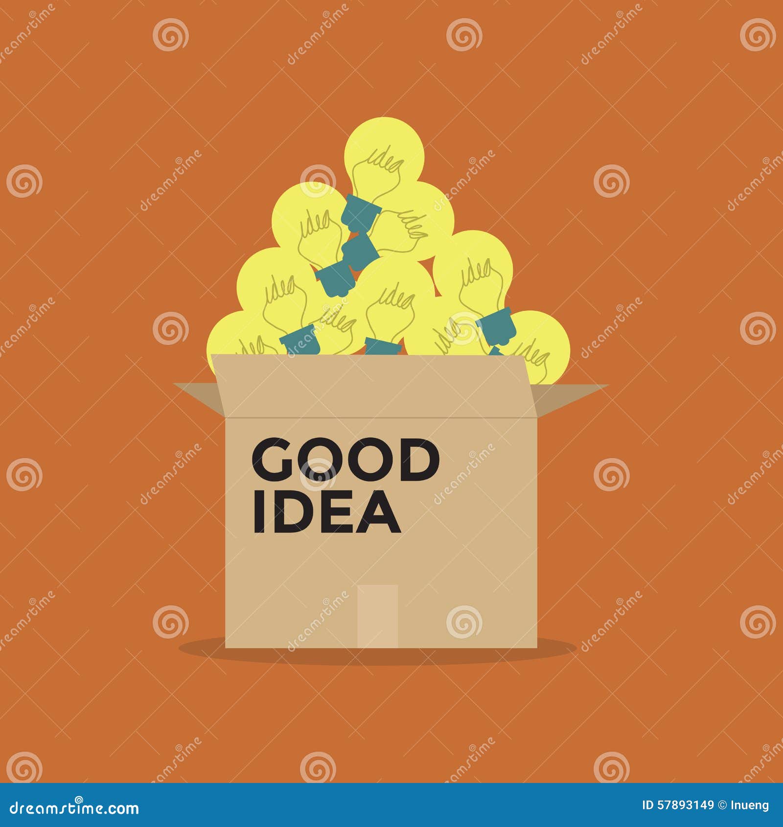 Good Idea Light Bulb in a Box Stock Vector - Illustration of idea ...
