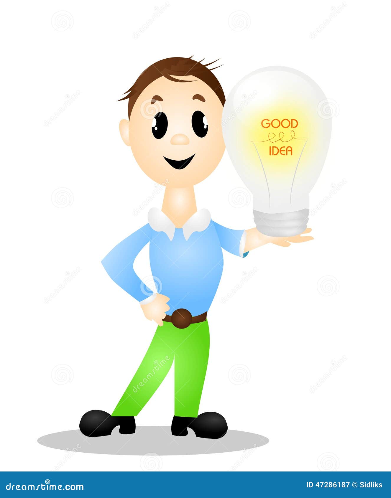 Good idea man stock illustration. Illustration of shop - 47286187