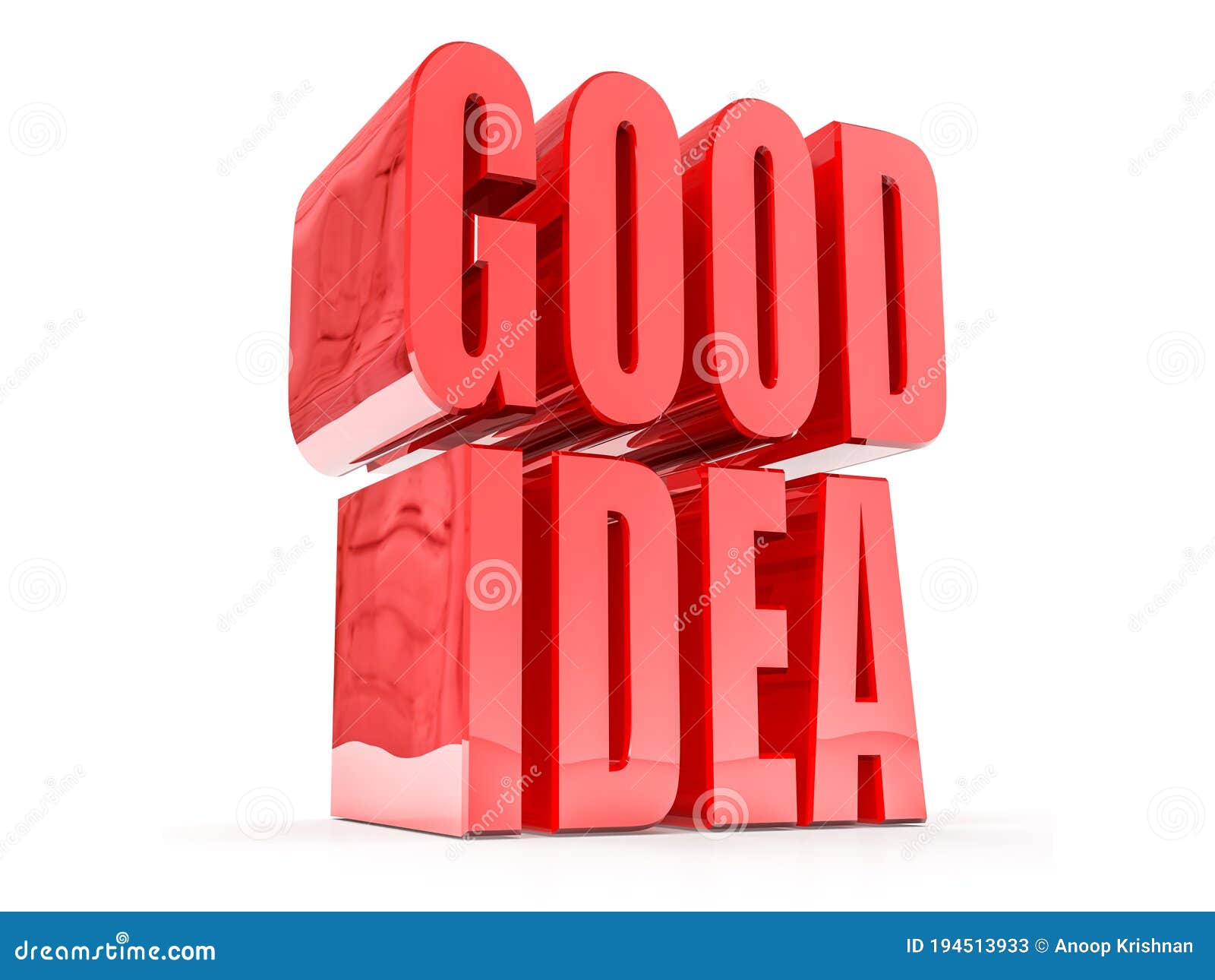 Good idea 3d text stock illustration. Illustration of blueprint - 194513933