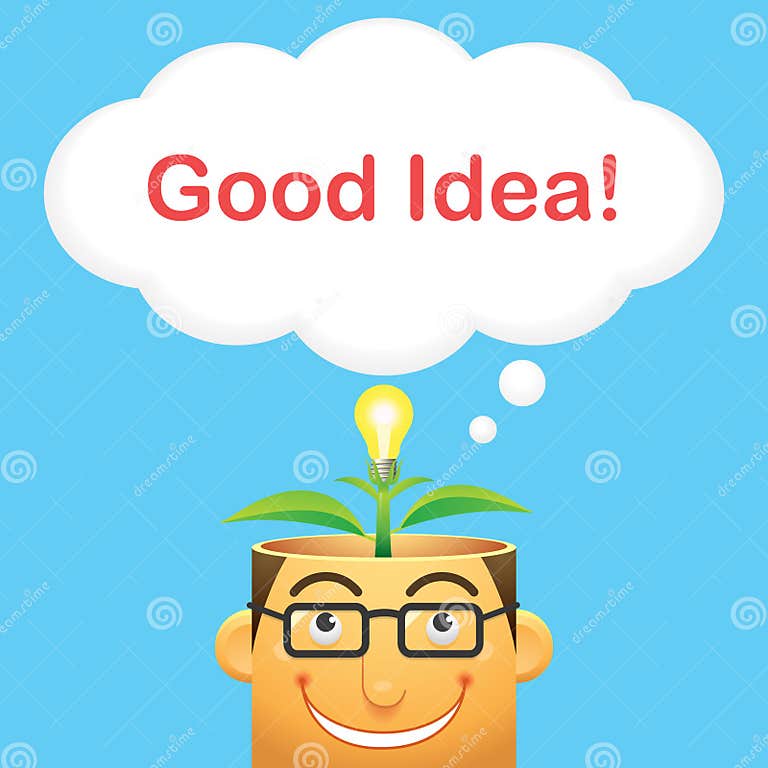 Good idea vector stock vector. Illustration of cloud - 53434706