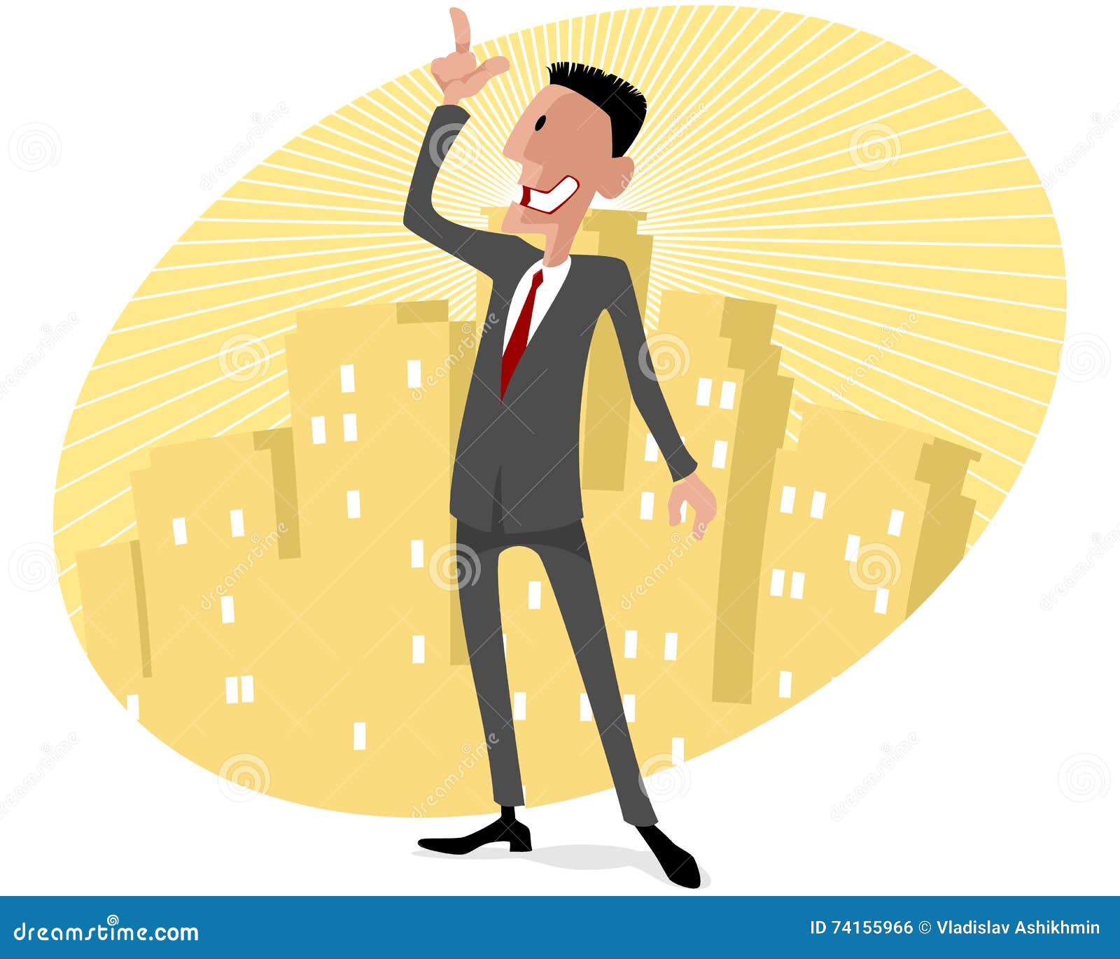 Good idea stock vector. Illustration of cartoon, businessman - 74155966