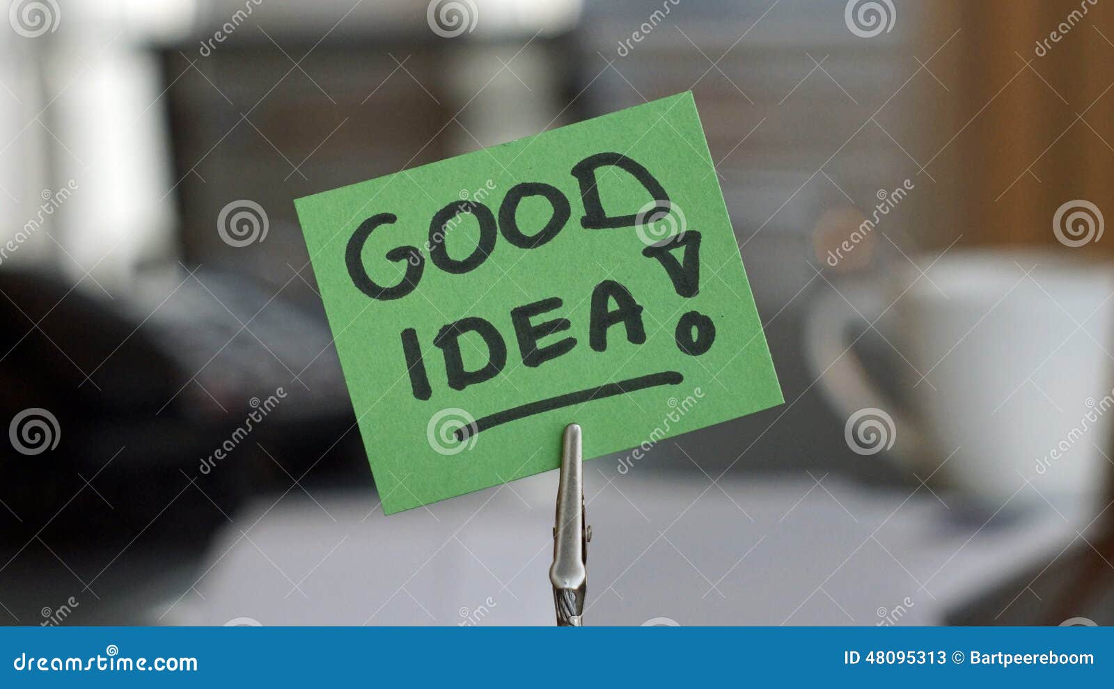 Good idea stock image. Image of chalkboard, brainstorming - 48095313