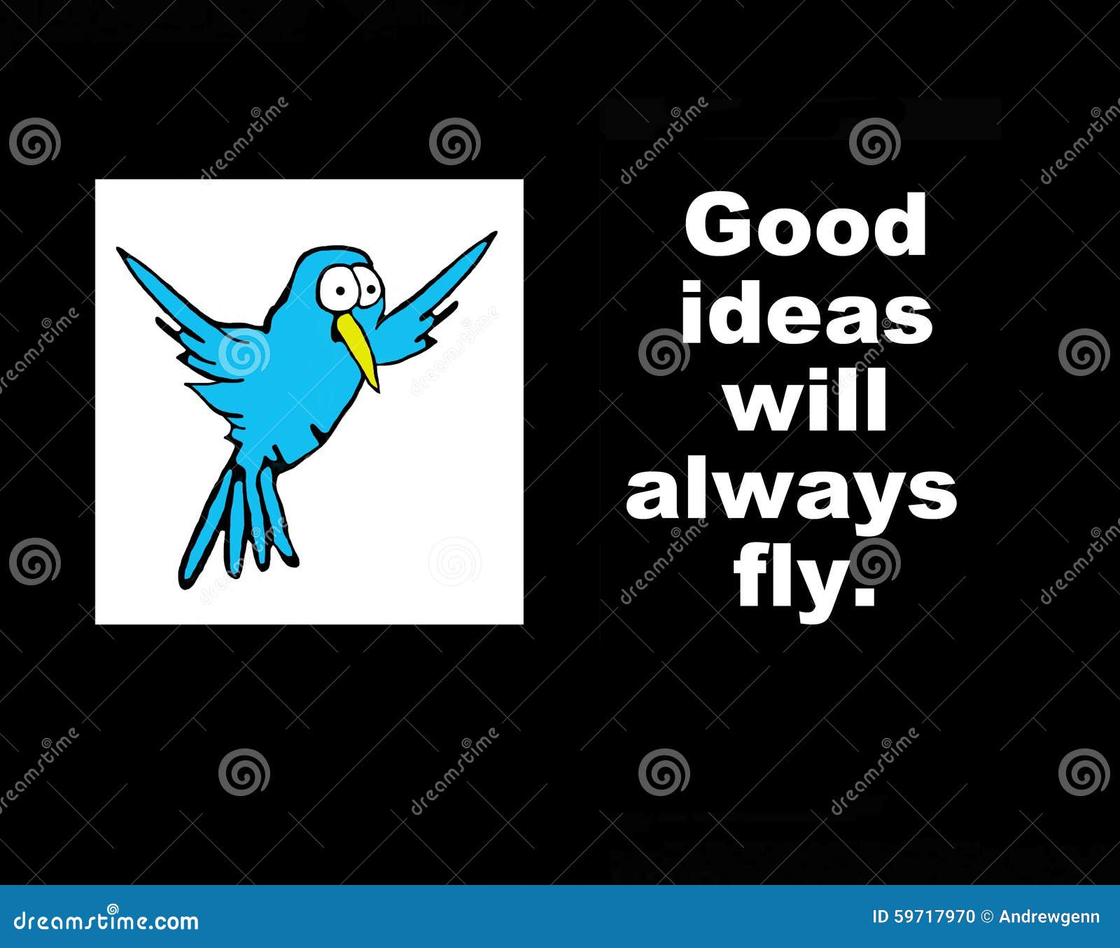 Good ideas always fly stock illustration. Illustration of accepted ...