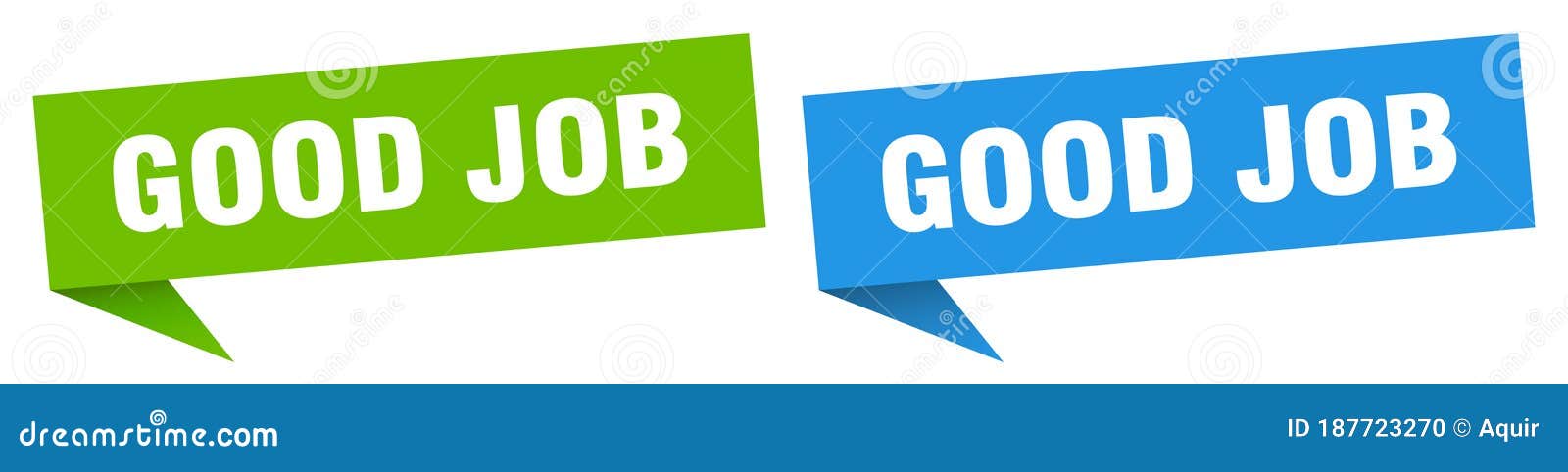 Good Job Banner. Good Job Speech Bubble Label Set Stock Vector ...