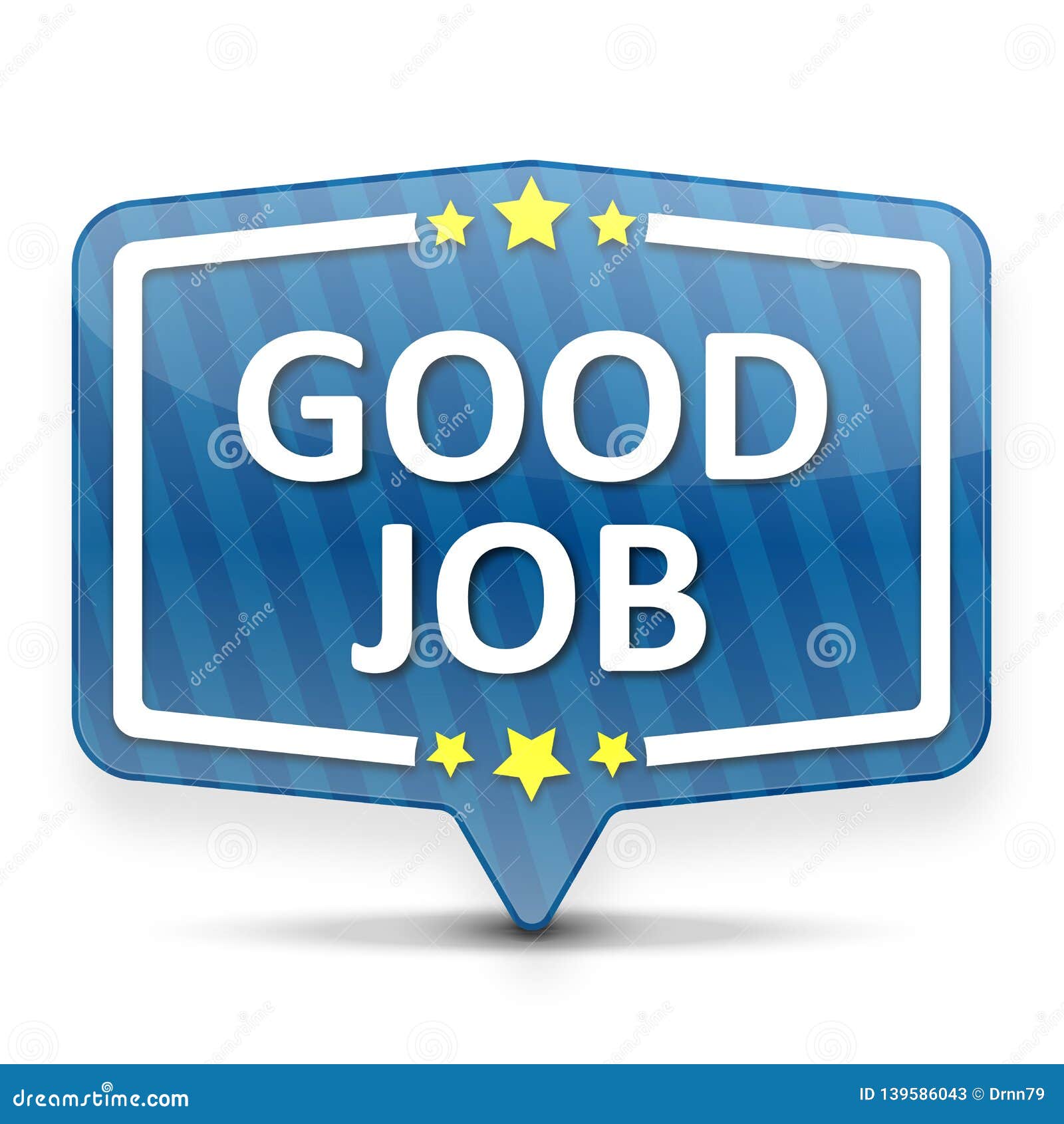 Good Job Blue Web Speech Bubble with Stars Isolated Stock Illustration ...