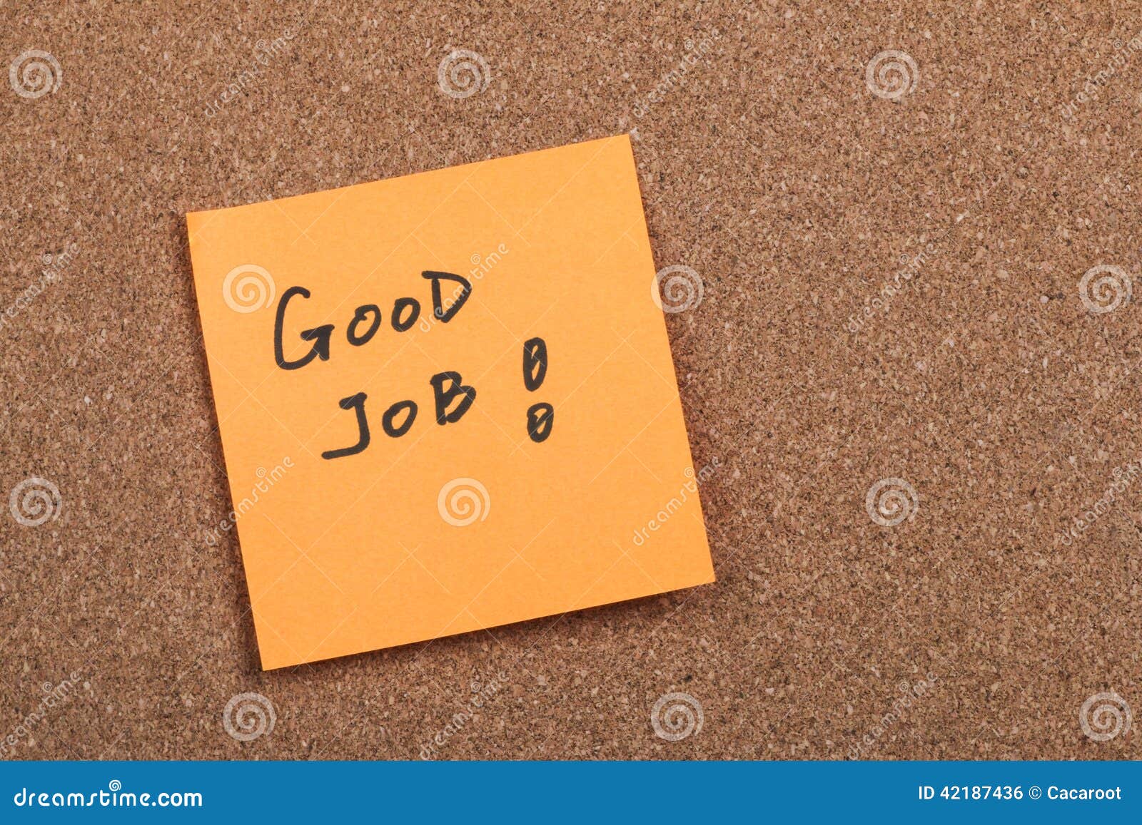 Good job note stock photo. Image of concept, adhesive - 42187436