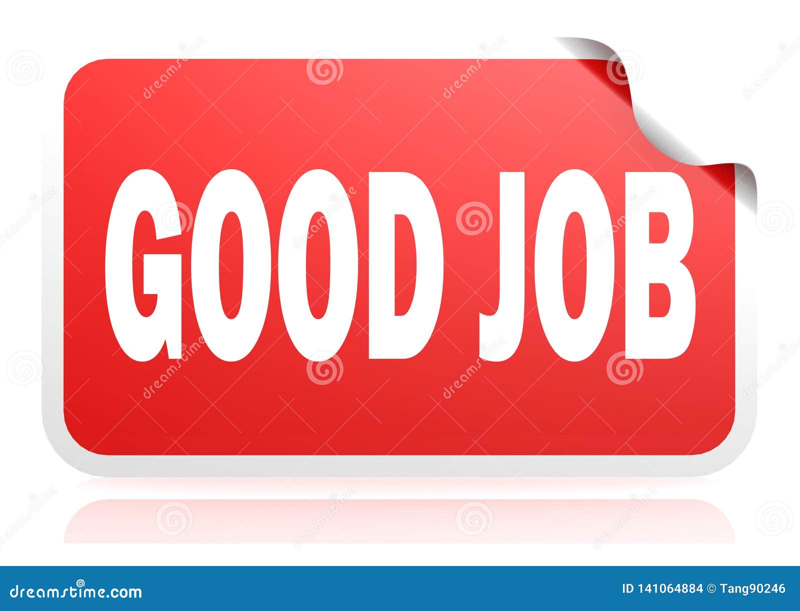 Good job red square banner stock illustration. Illustration of ...
