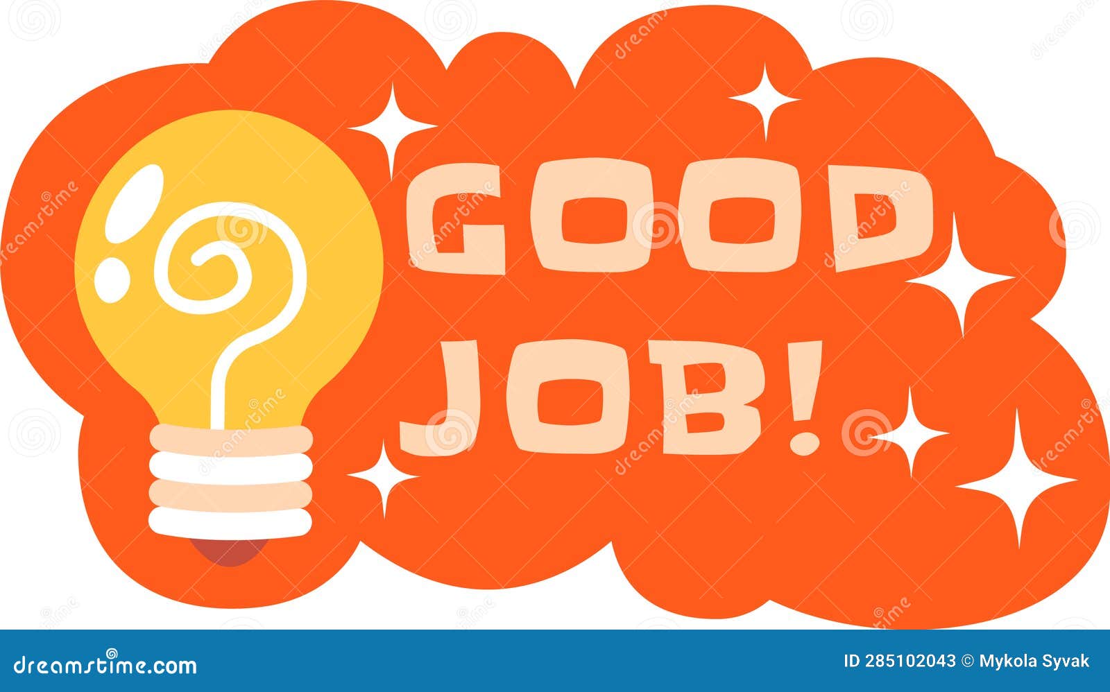 Good Job Sticker stock vector. Illustration of funny - 285102043