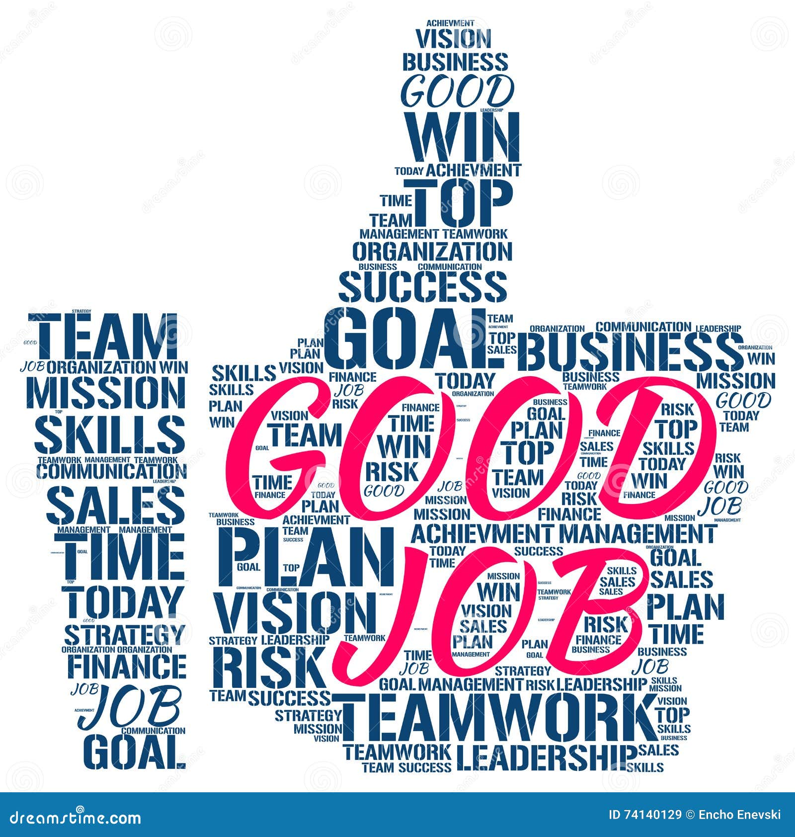 Good job word cloud stock illustration. Illustration of success - 74140129