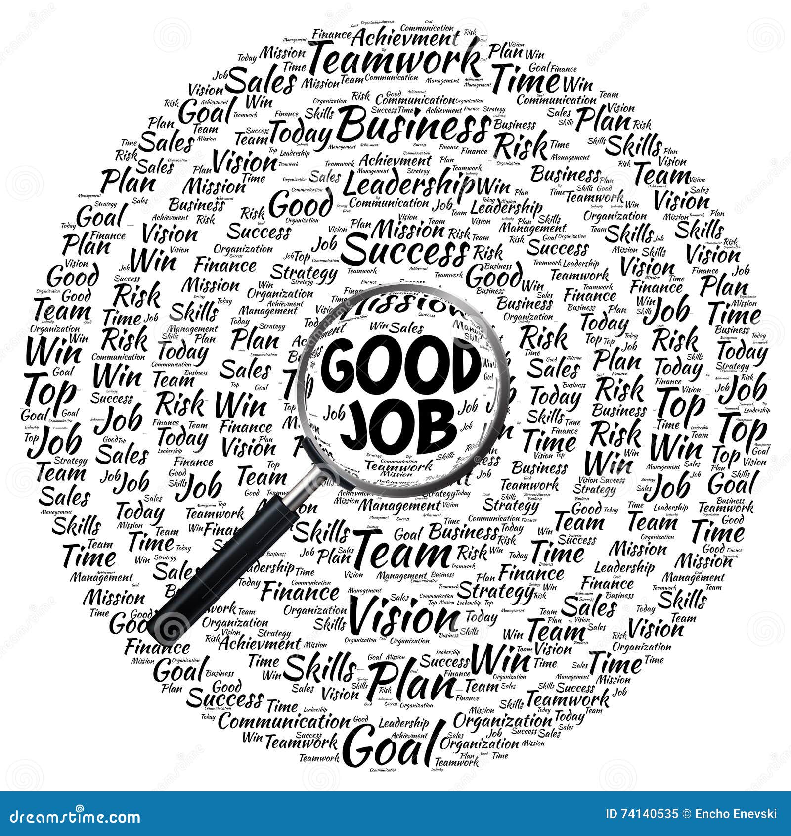 Good job word cloud stock illustration. Illustration of compliment ...