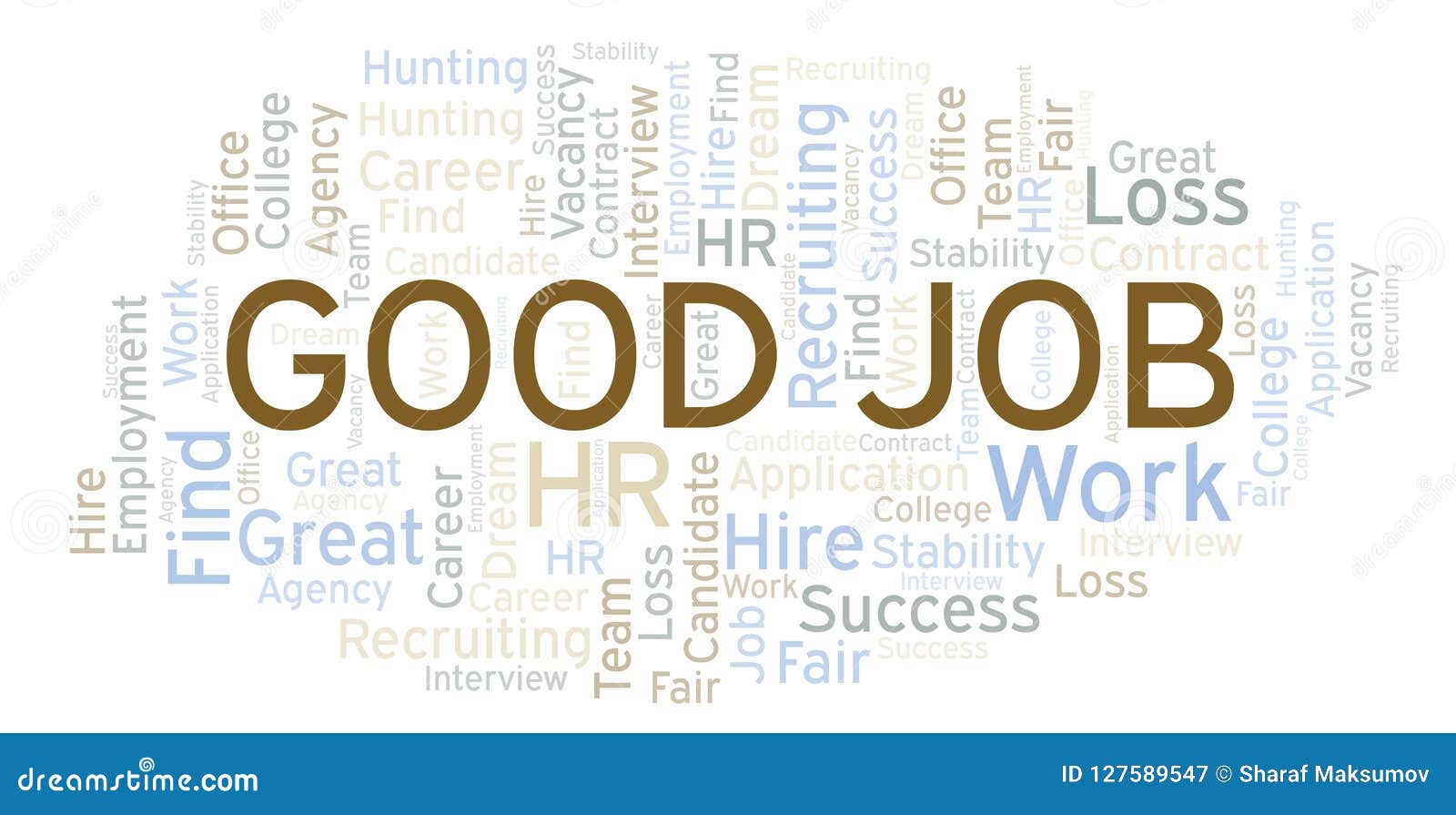 Good Job word cloud. stock illustration. Illustration of bright - 127589547