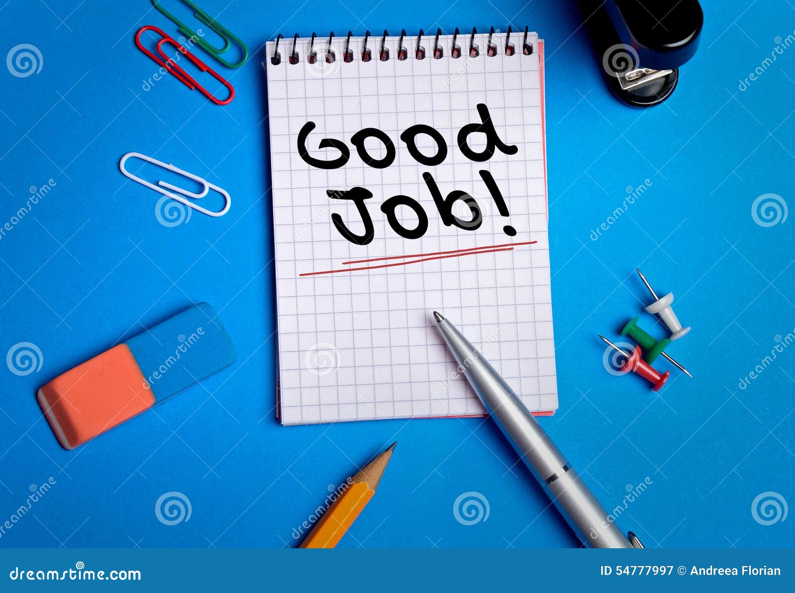 Good job word on notebook stock image. Image of business - 54777997