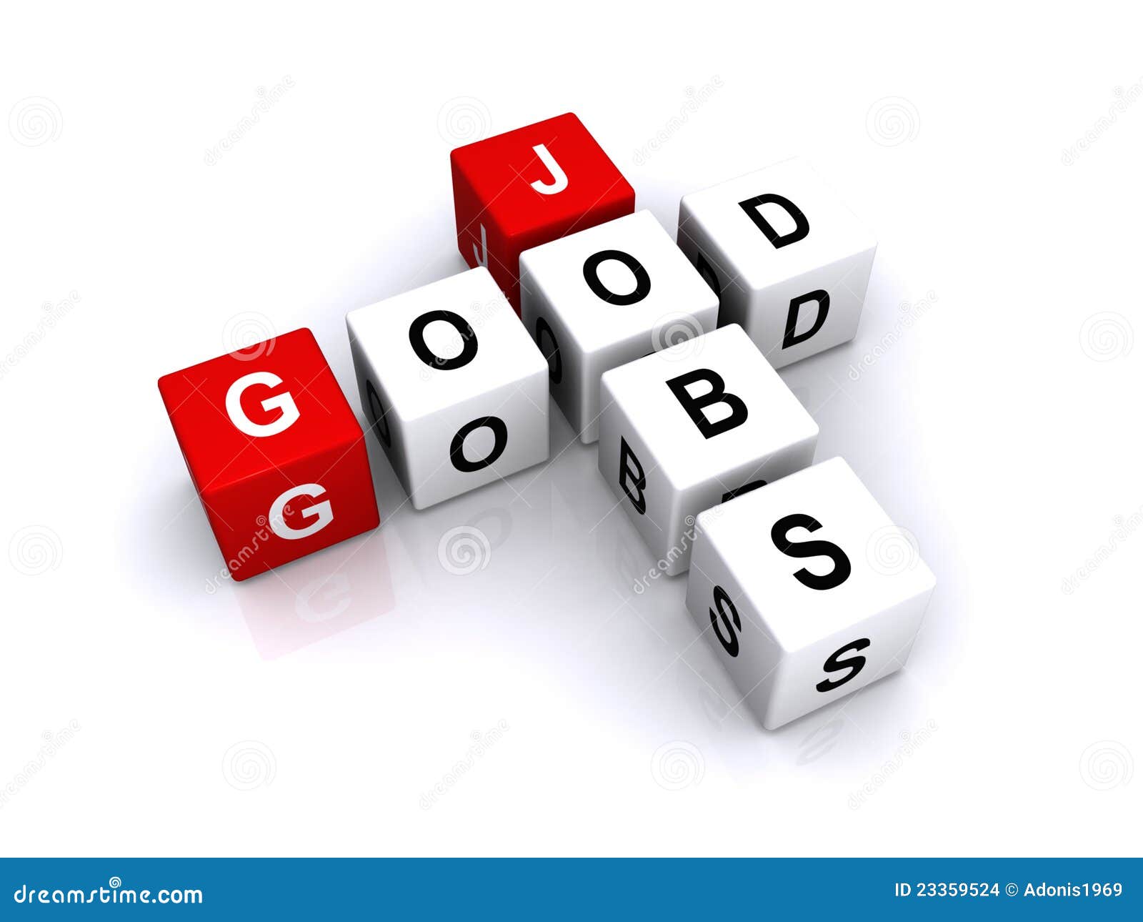 Good Jobs stock photo. Image of isolated, good, cube - 23359524