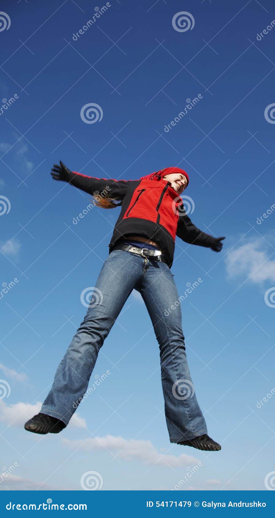 Good jump stock image. Image of blue, healthy, hands - 54171479