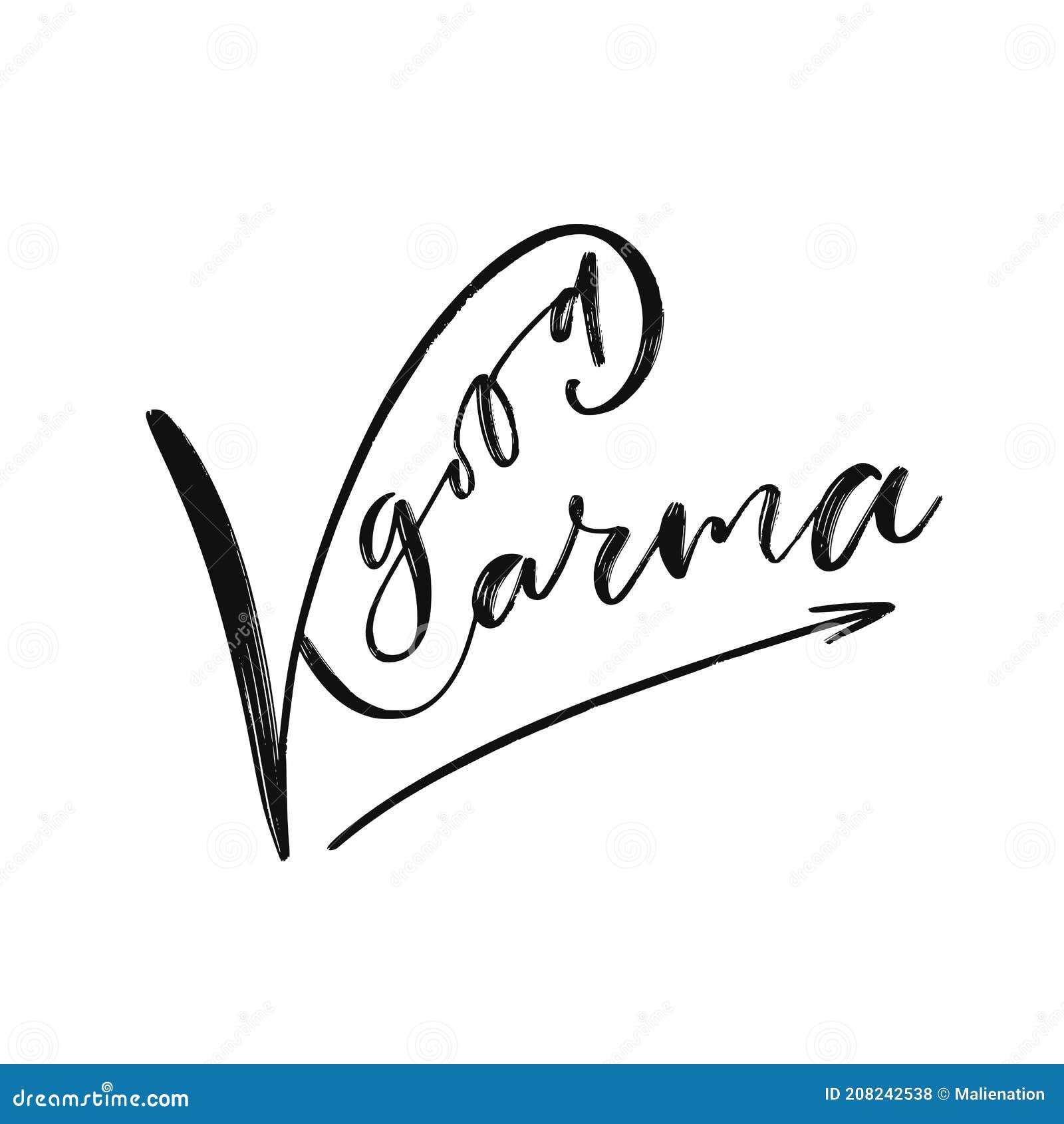 Good Karma - Modern Calligraphy Print Stock Vector - Illustration of ...