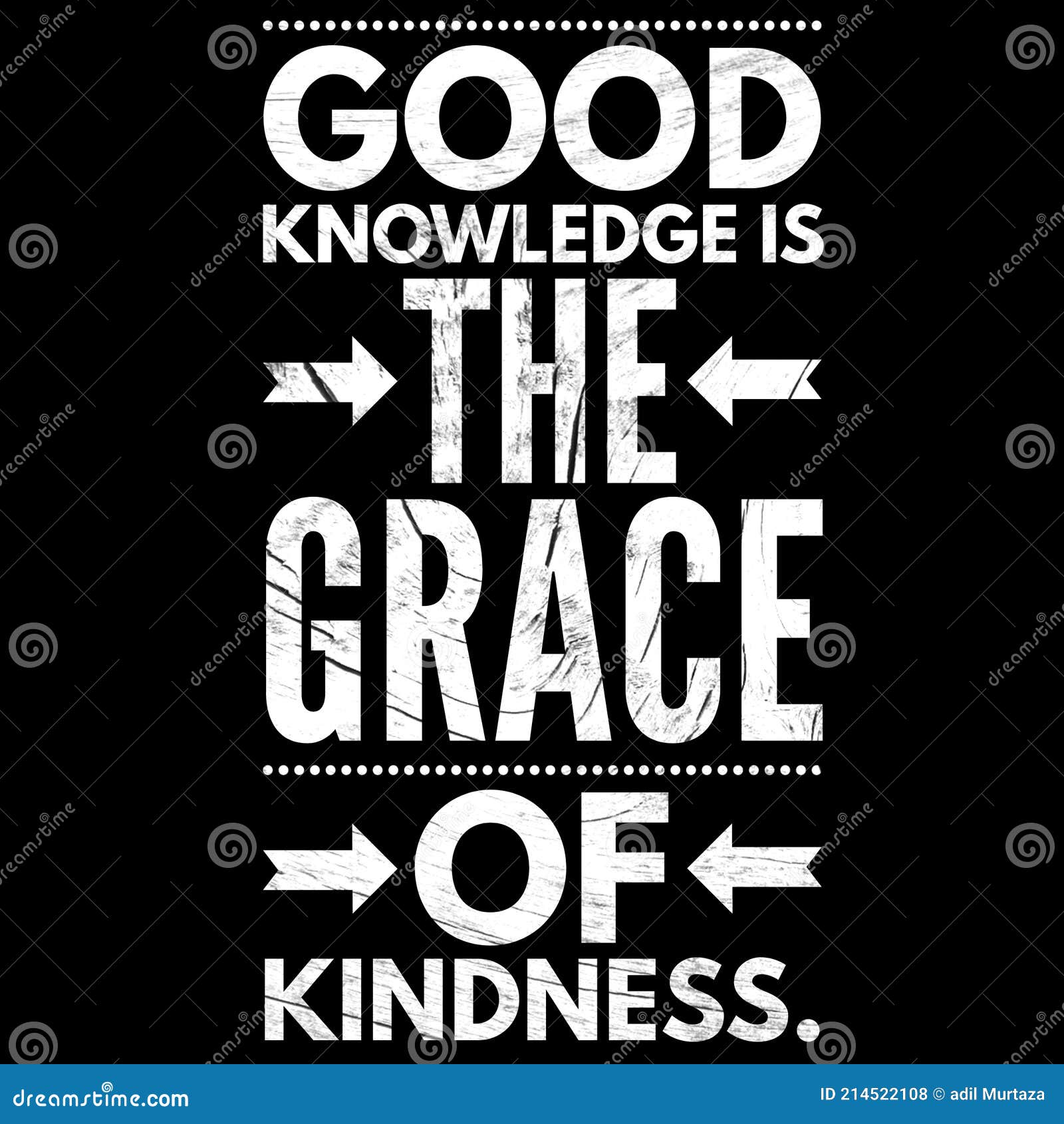 Good Knowledge the Grace of Kindness. Stock Illustration - Illustration ...