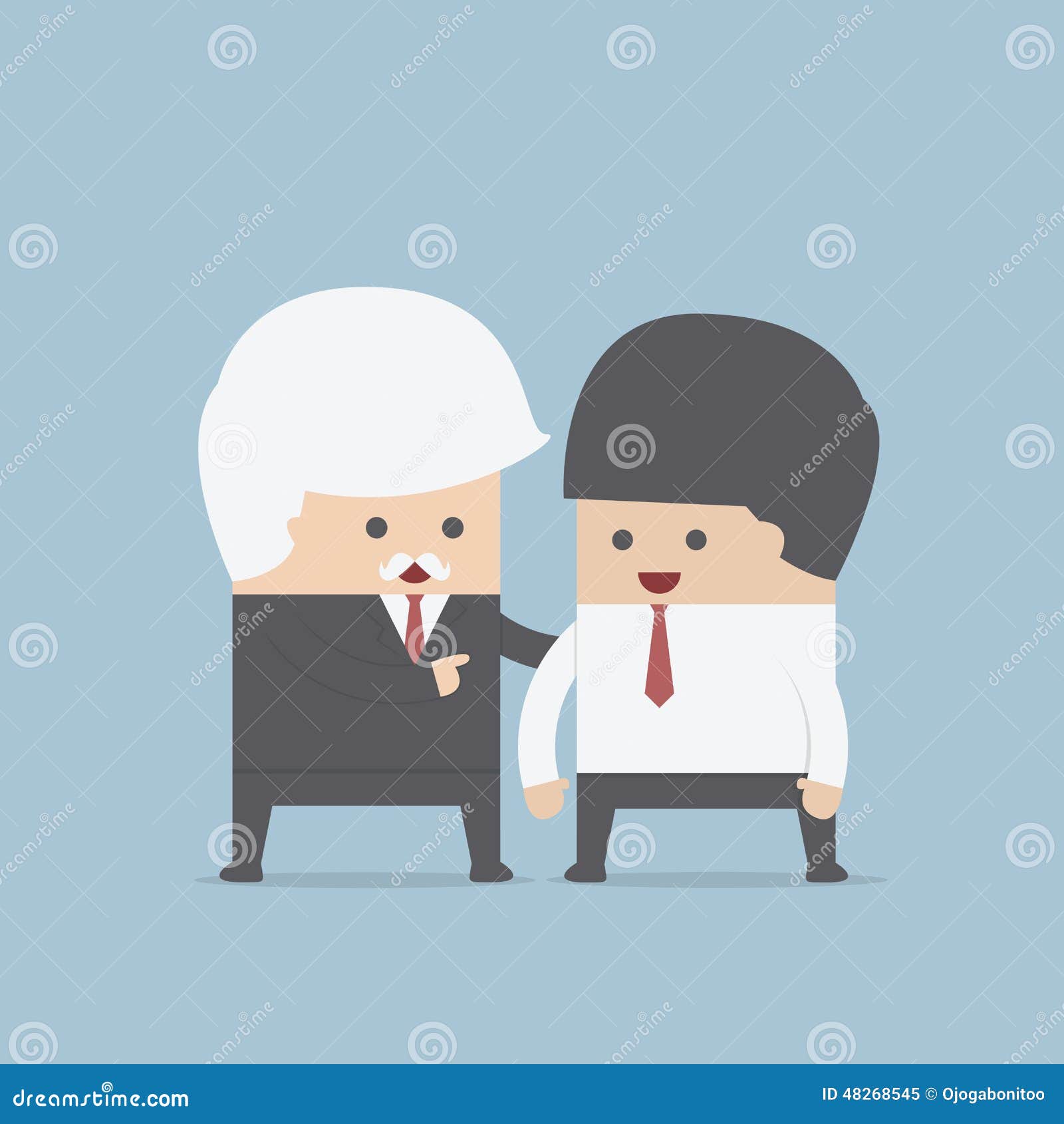 Good Leader Give Some Advice for His Team Stock Vector - Illustration ...