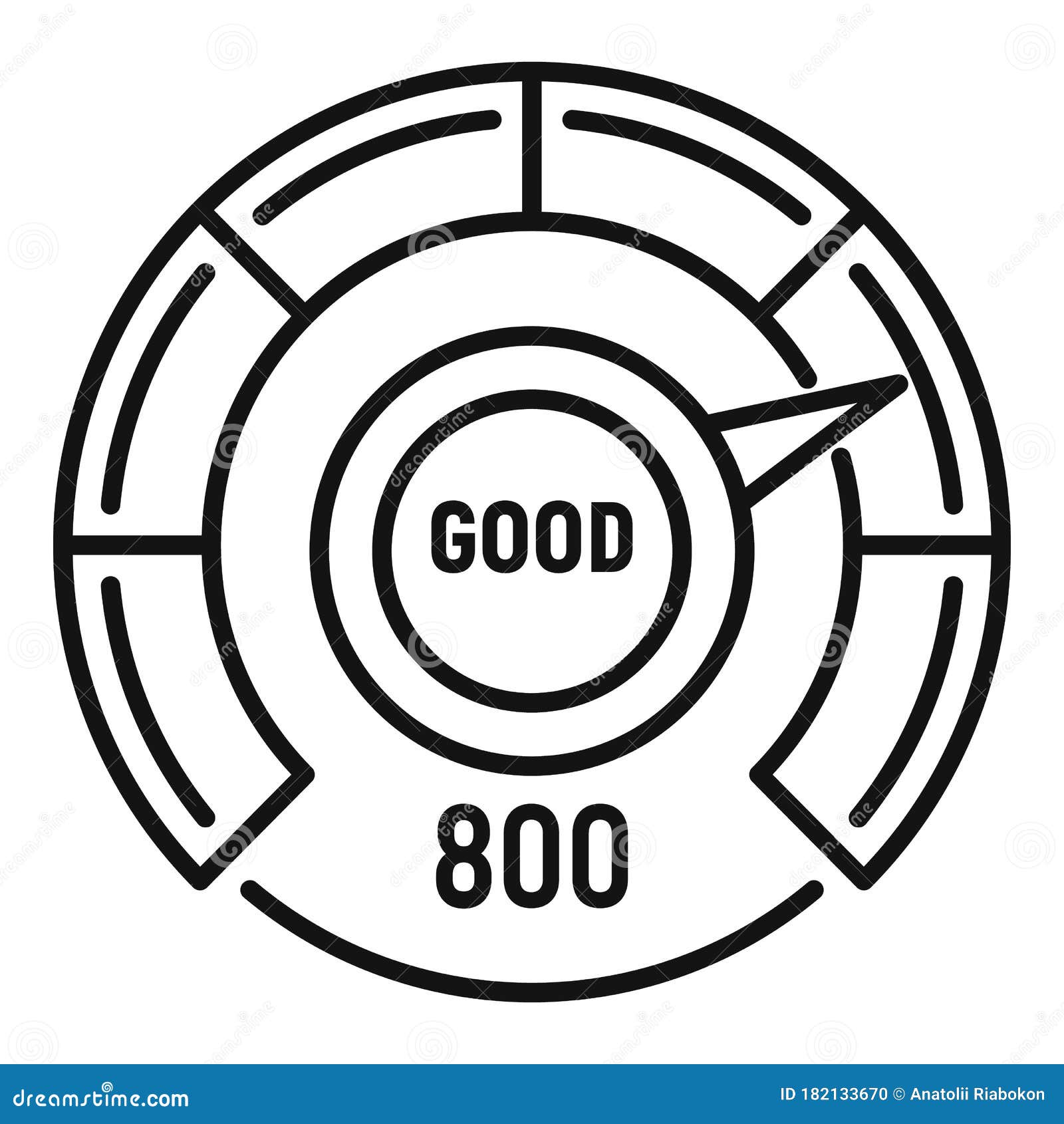 Good Level Scale Icon, Outline Style Stock Vector - Illustration of ...