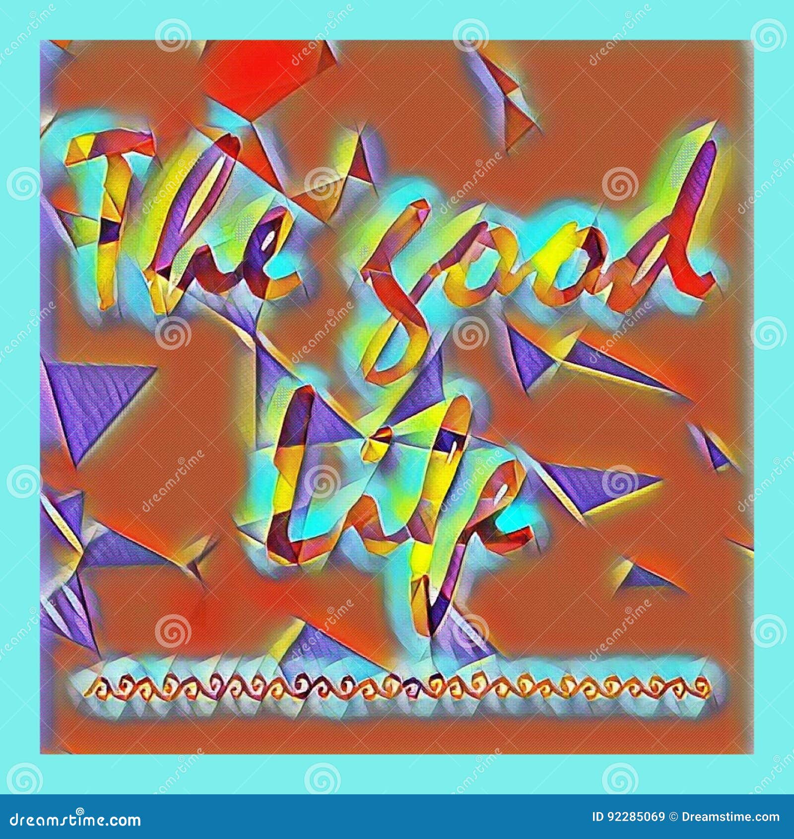 Good life stock illustration. Illustration of abstract - 92285069