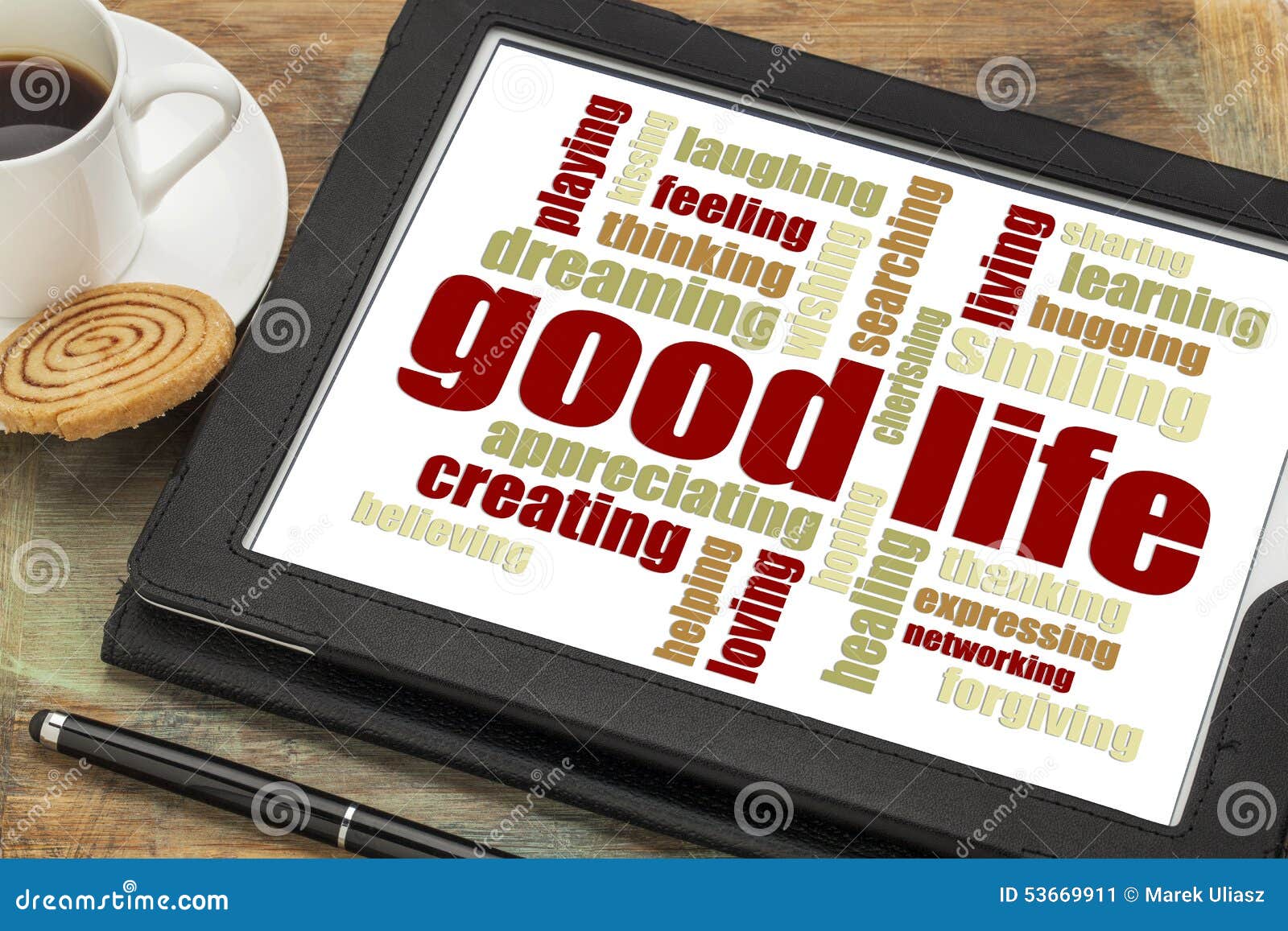 Good Life - Positive Word Cloud Stock Image - Image of word, cloud ...