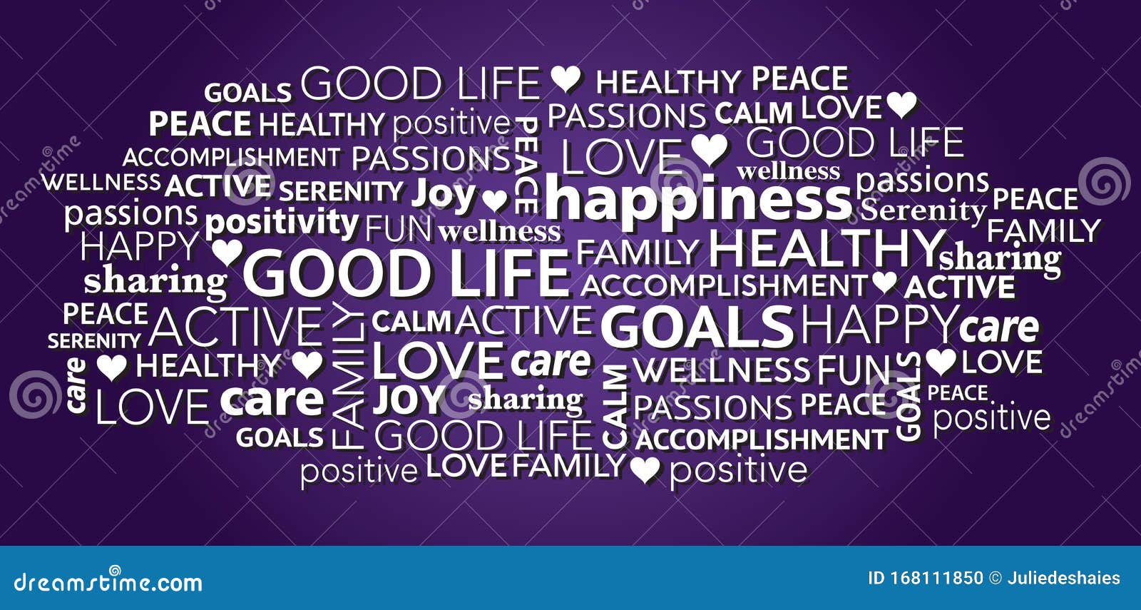 Good Life Positivity Word Tag Cloud Stock Vector - Illustration of care ...